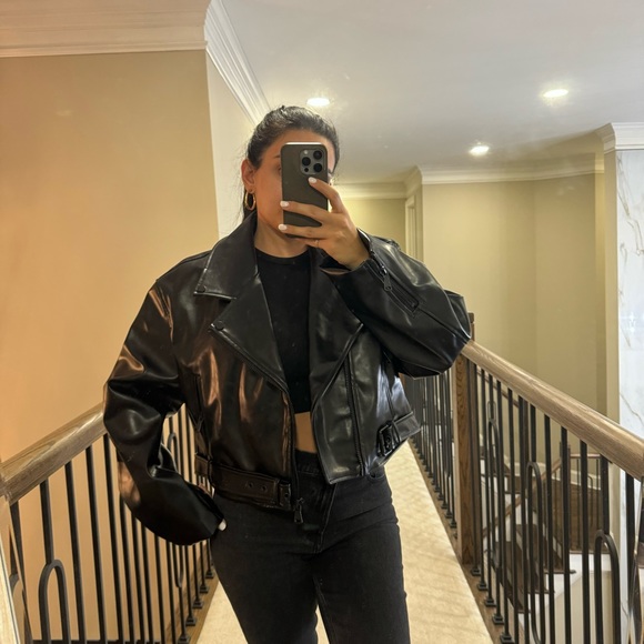 Lioness | Jackets & Coats | Lioness Black Leather Jacket | Poshmark